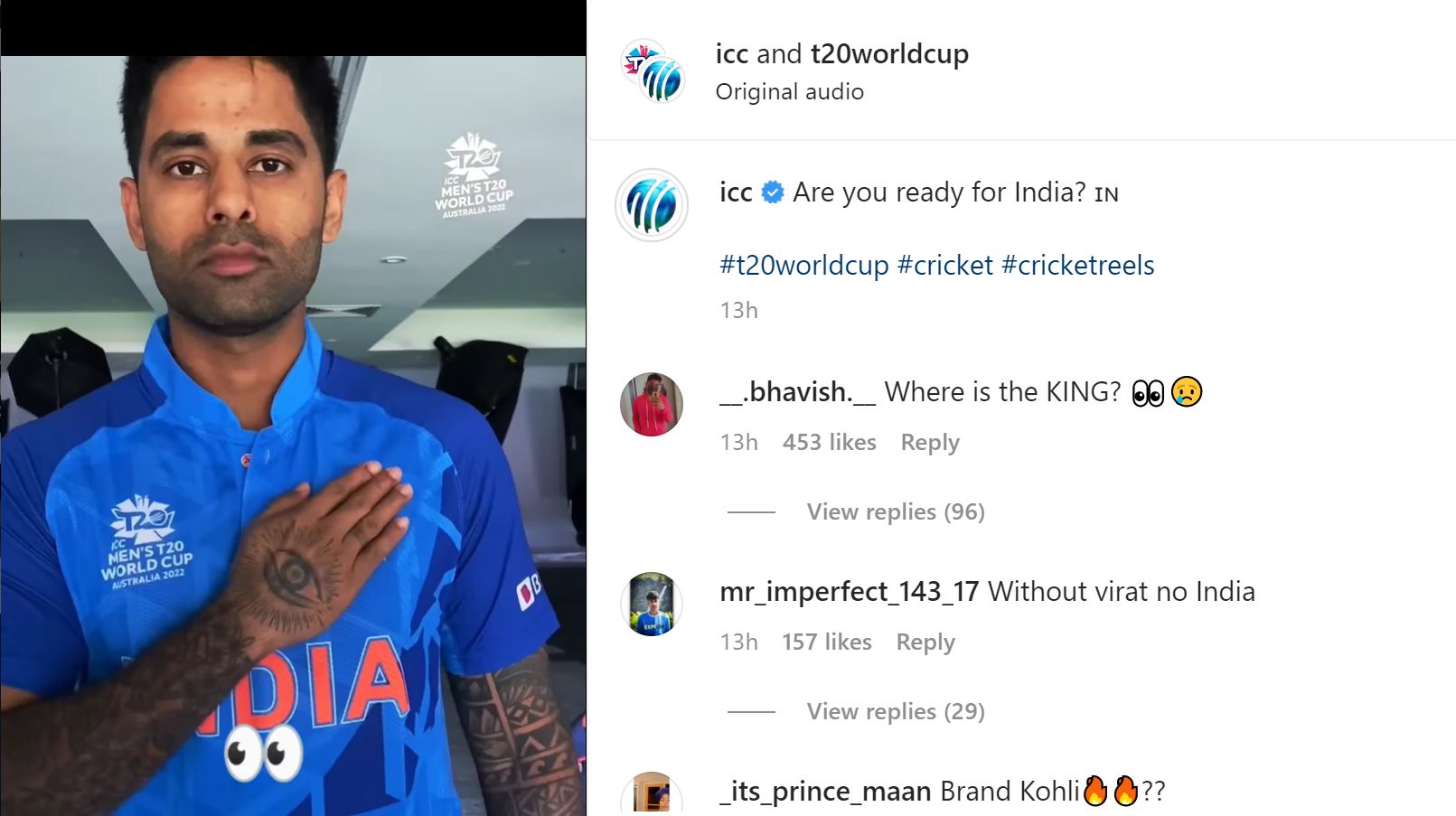 ‘No India without Virat Kohli’: ICC's Instagram video featuring Rohit ...