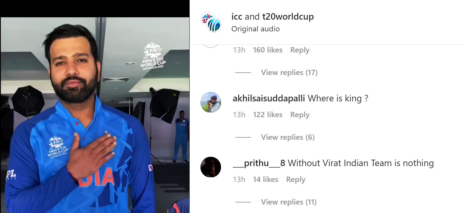 ‘No India without Virat Kohli’: ICC's Instagram video featuring Rohit ...