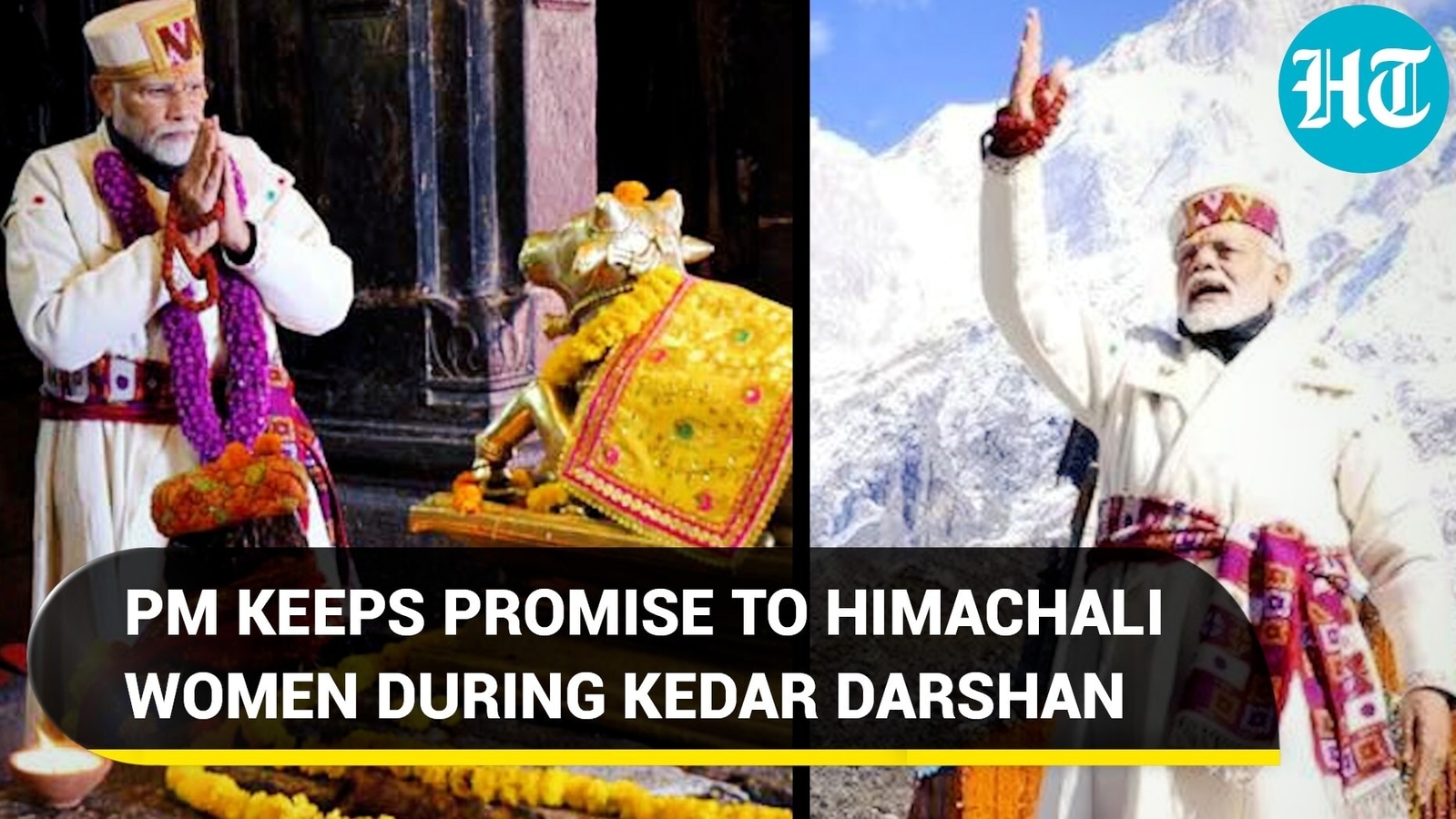 PM dons hand-made 'Chola Dora' to Kedarnath; Keeps promise to Himachali ...