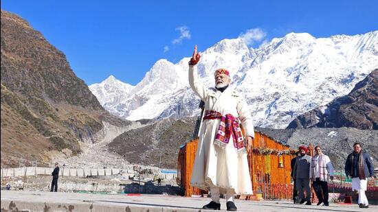Modi offers prayers at Kedarnath, lays foundation stone for ropeway ...
