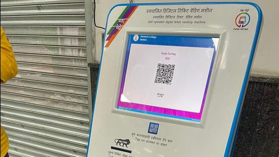 Pune Metro installs digital ticket kiosk | Hindustan Times