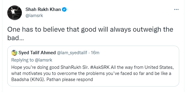 Shah Rukh Khan said this when Twitter user asked him to describe Salman ...