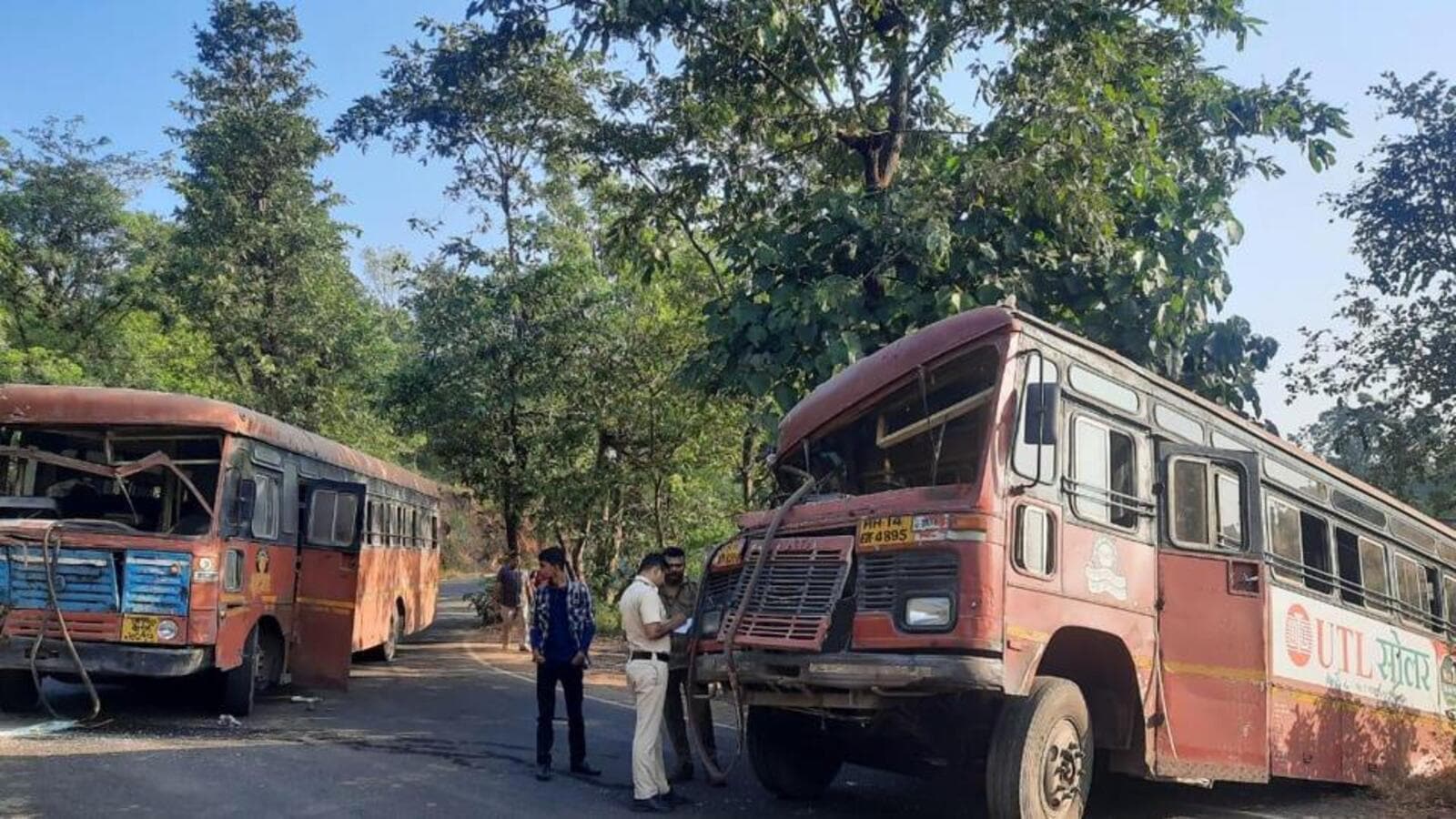 20 persons injured after head on collision between 2 MSRTC buses in ...