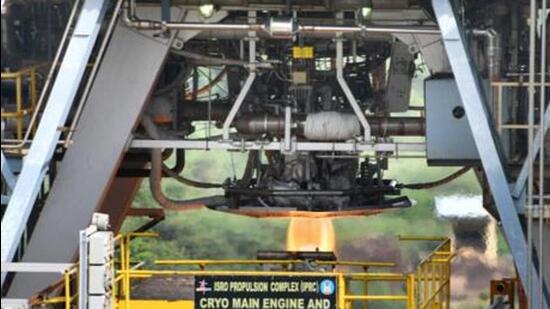 ISRO successfully conducts hot test of CE20 cryogenic engine for LVM3 ...