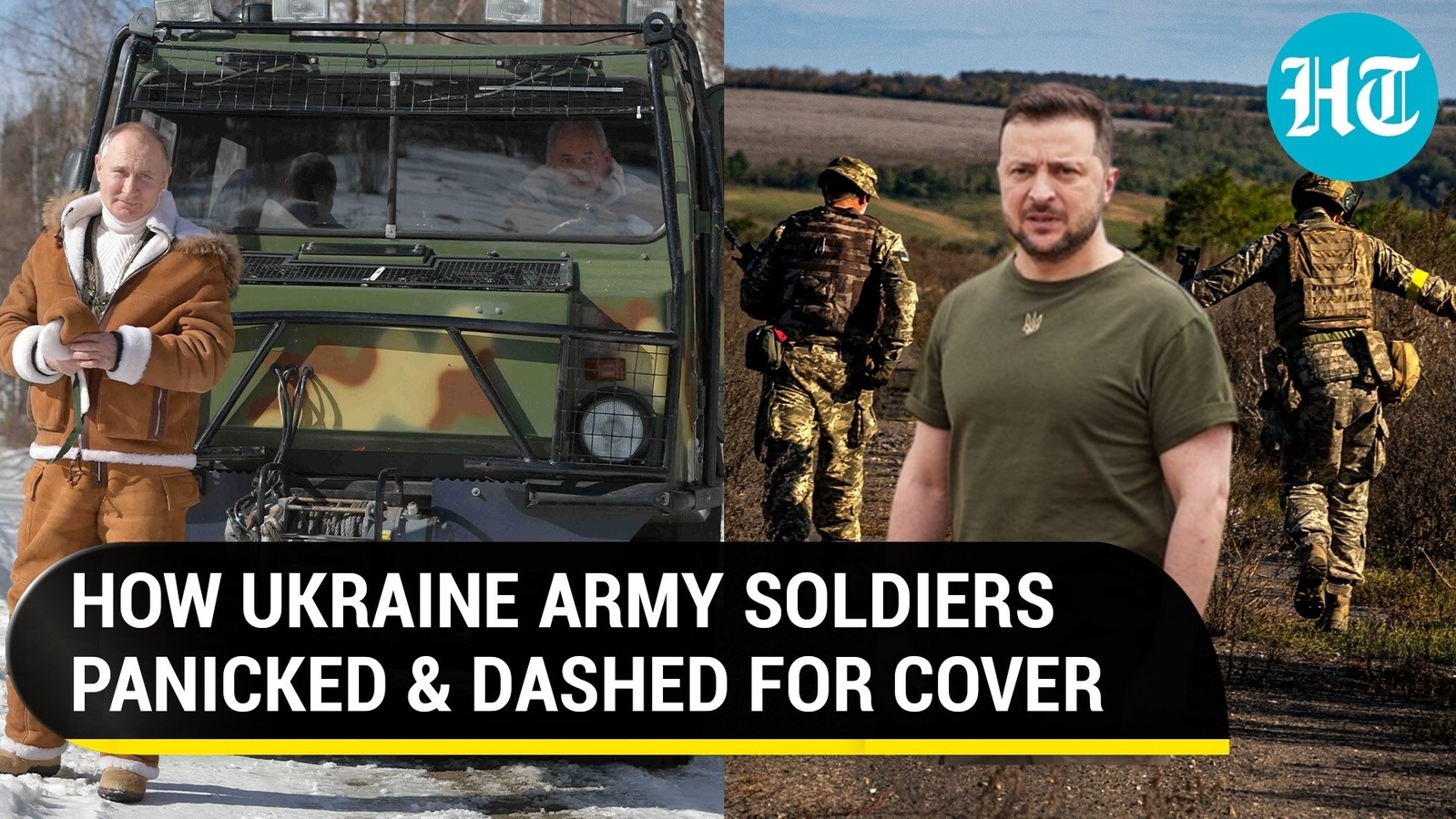 Ukraine Army pickup truck comes under artillery fire; Soldiers dash for ...