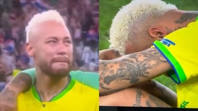 Watch: Teary-eyed Neymar left shattered after Brazil's shock penalty ...