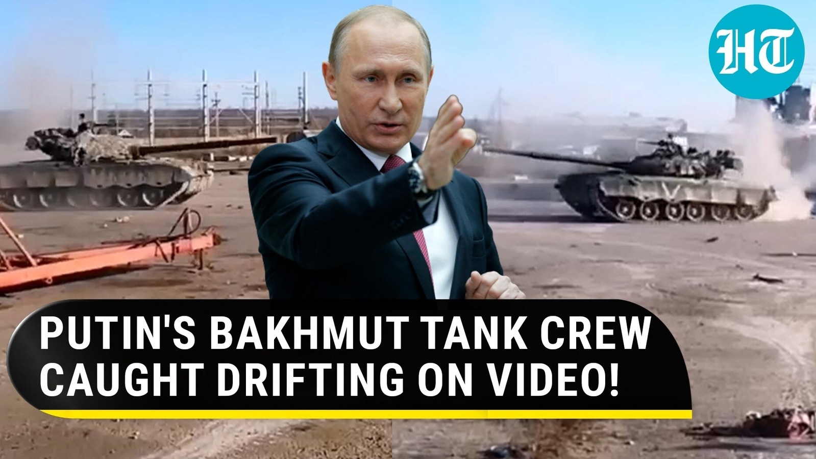 Russian hunter-killer or drift racing vehicle? Soldiers take tank for a ...