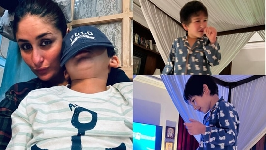 Kareena Kapoor shares Taimur Ali Khan's pics pretending to play guitar ...