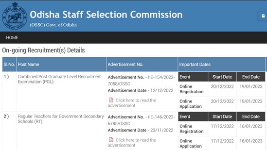OSSC recruitment 2022: Apply for 123 Group B posts at www.ossc.gov.in, get link | Hindustan Times