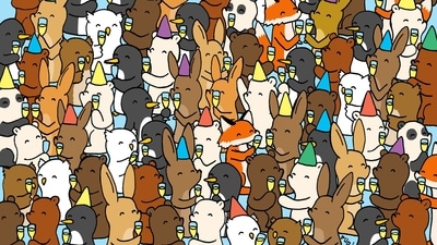 Can you spot three empty glasses in this viral new year-themed brain ...