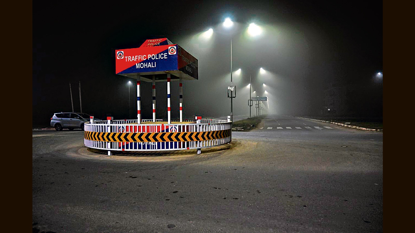 To slow down speedsters, Mohali cops turn to temporary roundabouts ...