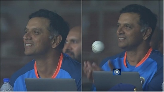 Watch: Rahul Dravid's priceless reaction after TV screen flashes his ...