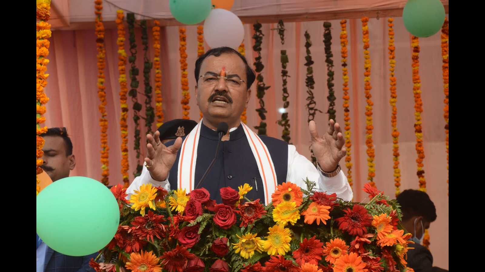 Deputy chief minister Keshav Prasad Maurya attends Gram Chaupal in Agra ...