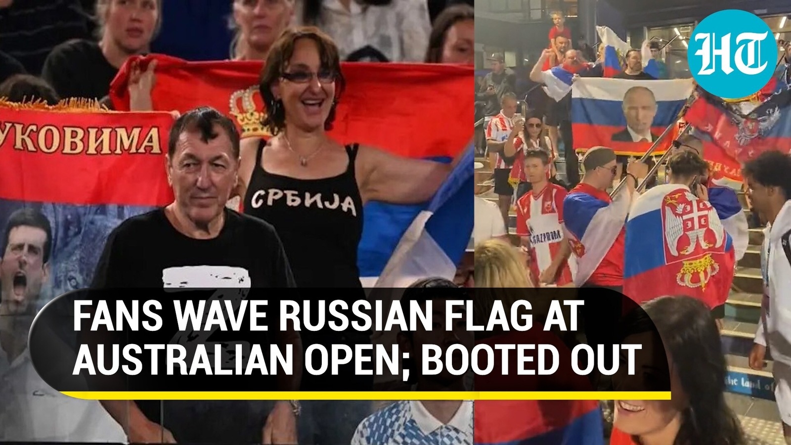 'Russian Flags with Putin's Face' stokes storm at Australian Open; Fans ...