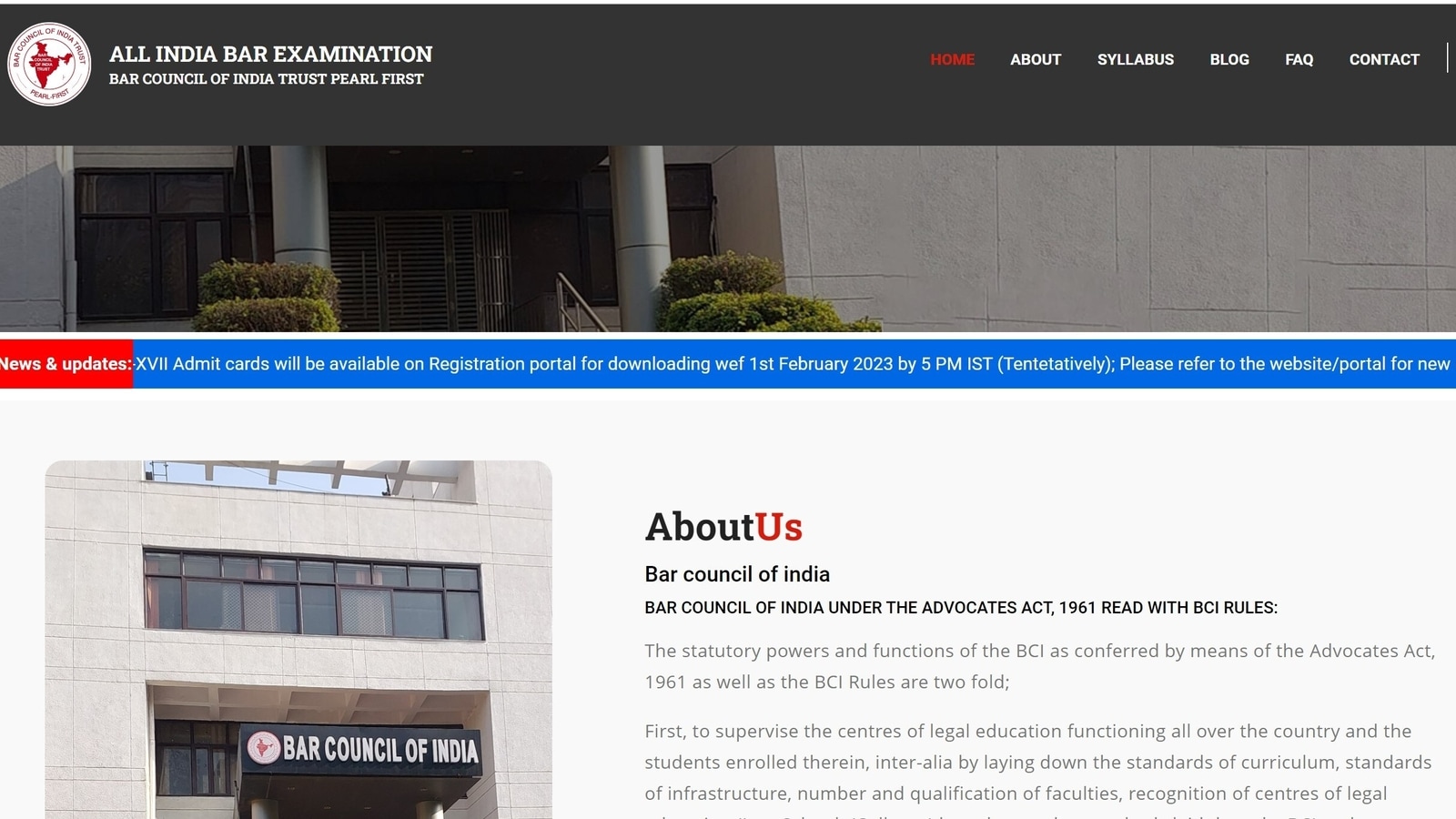 AIBE XVII admit cards not today, hall tickets expected to be out on Feb ...