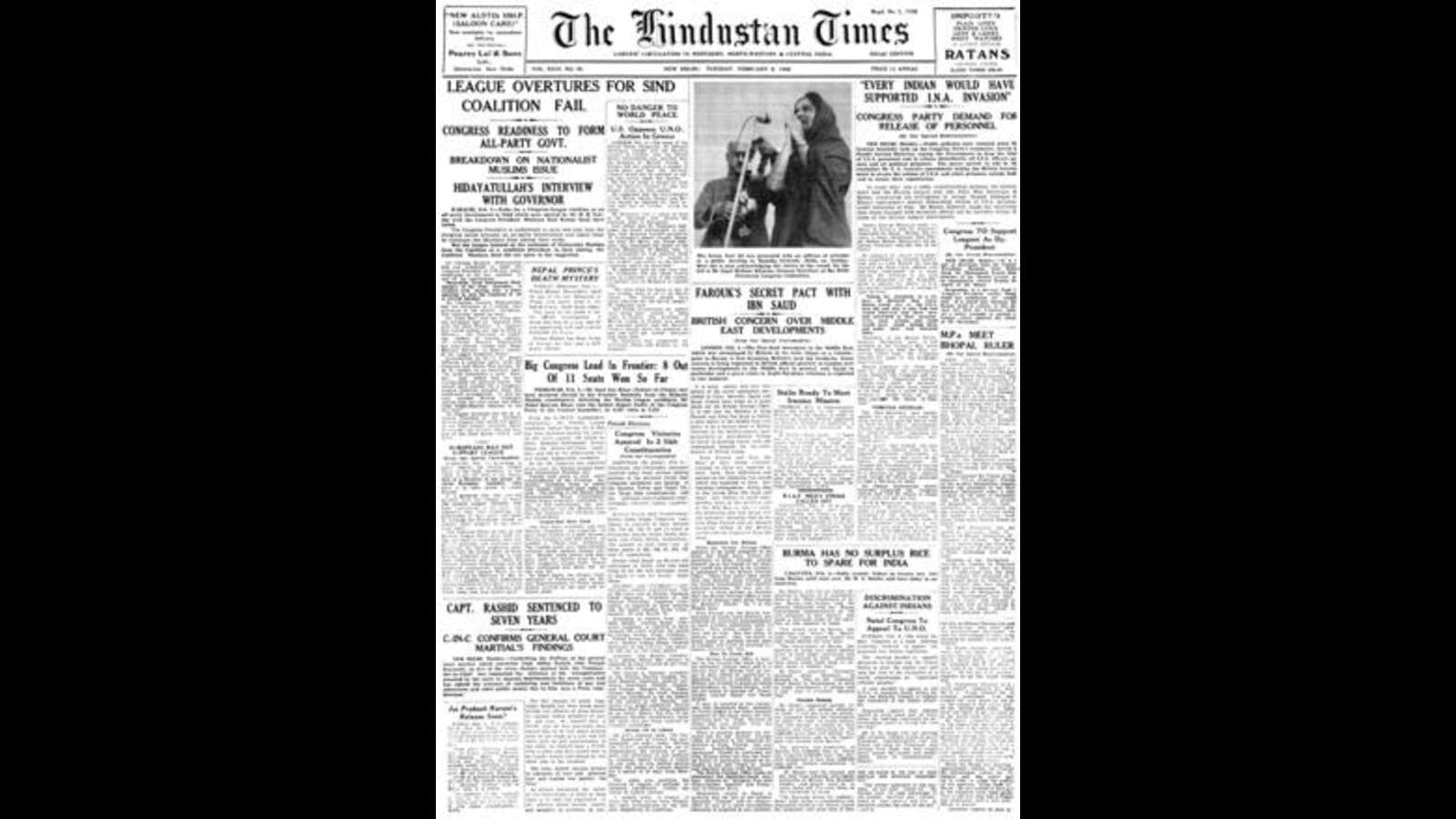 HT This Day: February 5, 1946 -- Congress party demand for release of ...