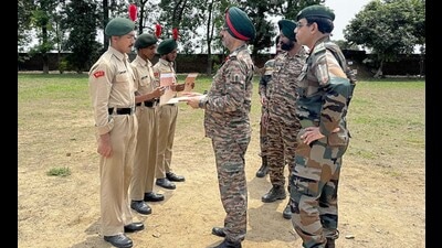 Ludhiana: Brig Chauhan visits NCC annual training camp | Hindustan Times