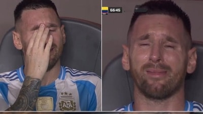 Lionel Messi cries profusely, hurls boot in anger after being forced ...