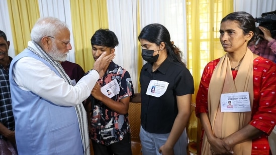 In pics: PM Modi visits Wayanad, surveys landslide damage and meets ...