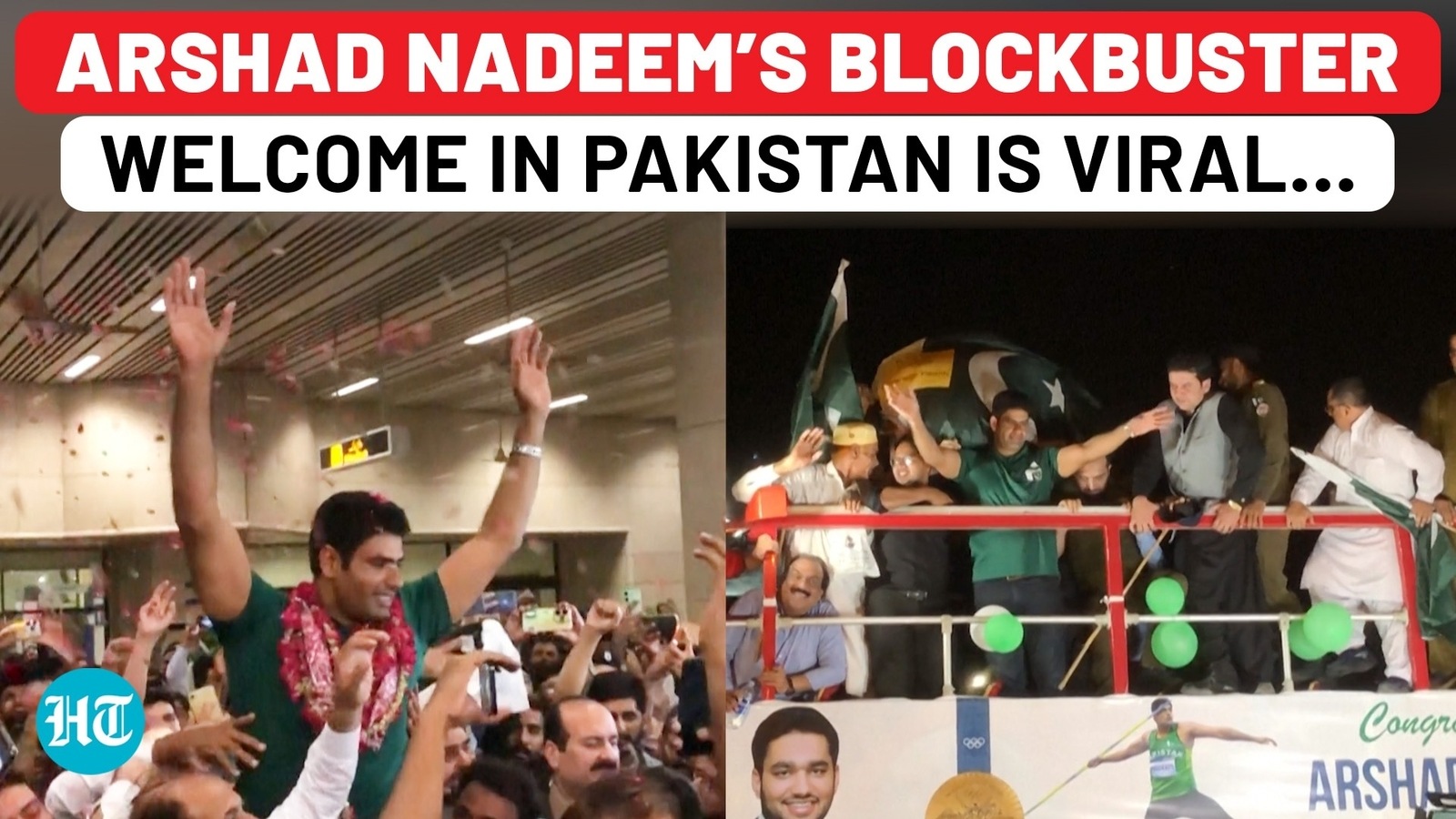Arshad Nadeem Gets Grand Welcome In Pak After Olympic Glory, Hugs ...