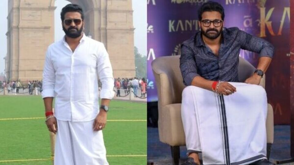 Rishab Shetty Traditional Look: ‘ಕಾಂತಾರ’ ಪ್ರಚಾರದಲ್ಲಿ ಪಂಚೆಯಲ್ಲಿಯೇ ಮಿಂಚಿದ ...