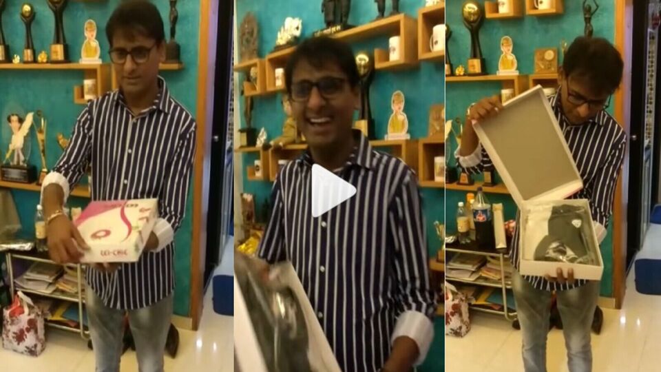 Viral Video: विनोदवीर सागर कारंडेला मिळालं खास गिफ्ट; बॉक्स उघडताच ...