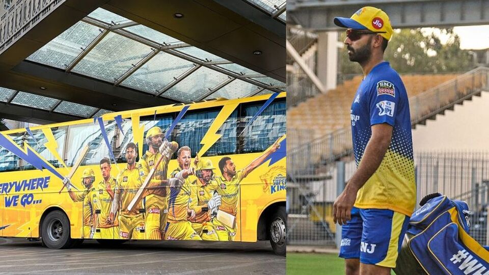 CSK IPL 2023 : रहाणे-स्टोक्सची संघात एन्ट्री, CSKच्या बसचा नवा लुक ...