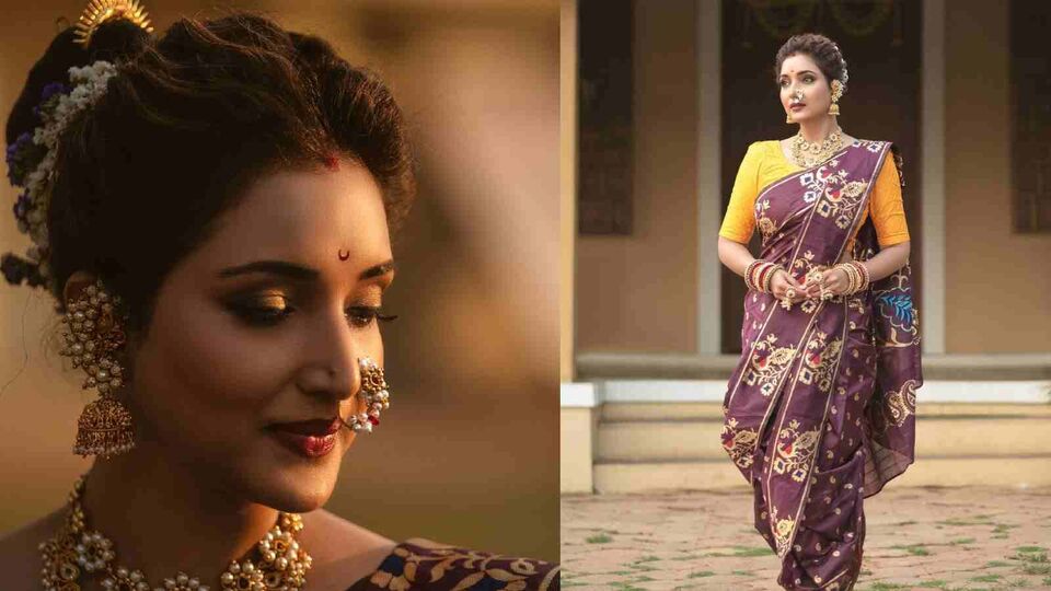 Rupali Bhosale : नाकात नथ अन् नऊवारी साज; रुपाली भोसलेच्या मनमोहक अदा ...