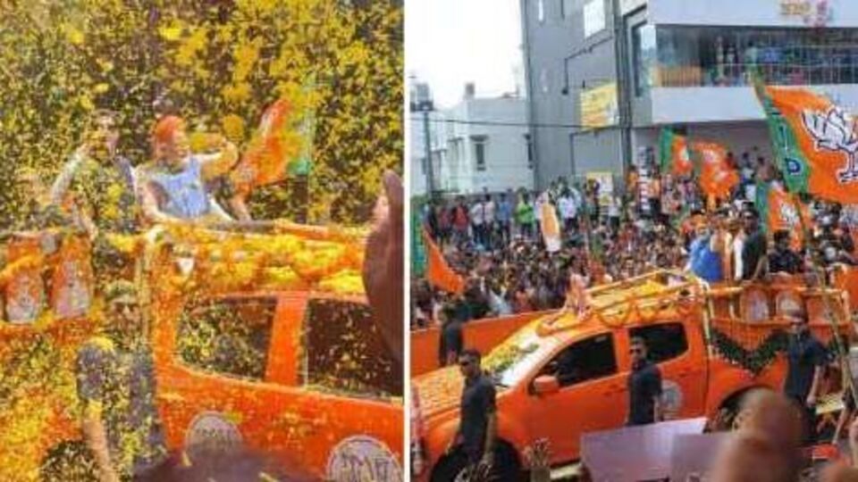 PM Modi Mega Road Show: २६ KM अंतर, १३ मतदारसंघात प्रचार, बेंगळुरुमध्ये ...