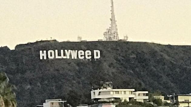 Welcome to Hollyweed: Famous Hollywood sign changed in new year prank ...