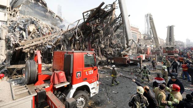 Fire and smoke: Tehran’s oldest building collapses, many injured ...
