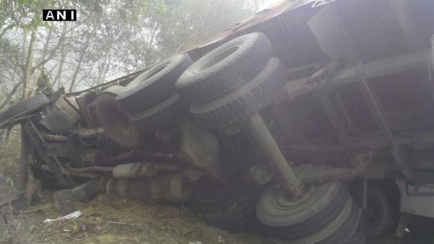 Six killed, 27 injured in bus-truck collision in UP | India News
