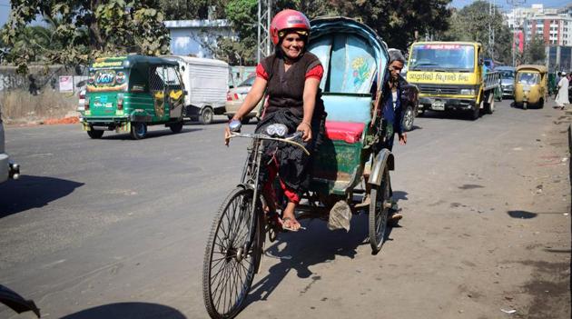 Defying conventions: The tale of a lone female rickshaw puller in ...