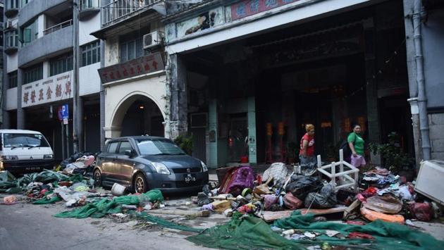 Photos: Typhoon Hato ravages Macau, worst storm since 1968 | Hindustan ...