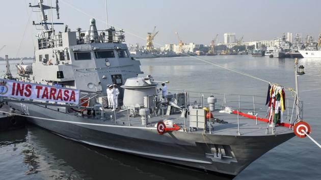 Photos: Indian Navy commissions INS Tarasa into service in Mumbai ...