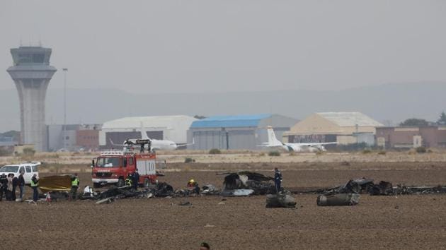 Spanish military plane crashes outside Madrid, killing pilot | World ...