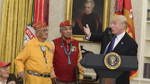 Trump uses racial slur at White House event to honour Native Americans ...