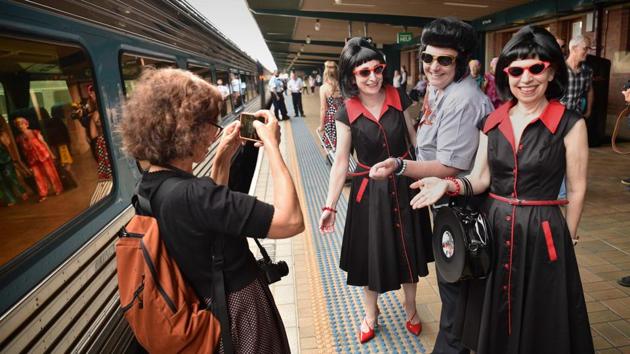 Photos: Elvis fans in their glittering best head to annual festival in ...