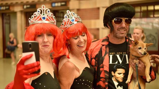Photos: Elvis fans in their glittering best head to annual festival in ...