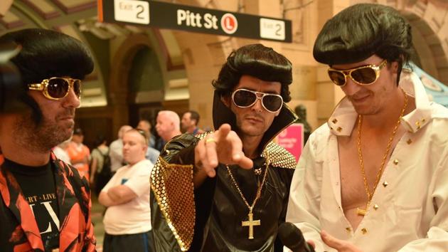 Photos: Elvis fans in their glittering best head to annual festival in ...