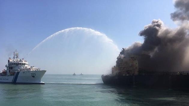 Fire on oil tanker off Gujarat coast contained, no spillage | India News