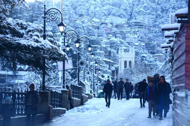 Snowfall turns Shimla into a winter wonderland! | Hindustan Times