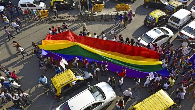 Photos: Sec 377 Quit India, says LGBT community as Mumbai marches with ...