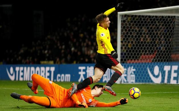 Chelsea keeper Thibaut Courtois accuses Watford’s Gerard Deulofeu of ...