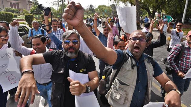 Photos: March against assault on journalists during JNU student protest ...
