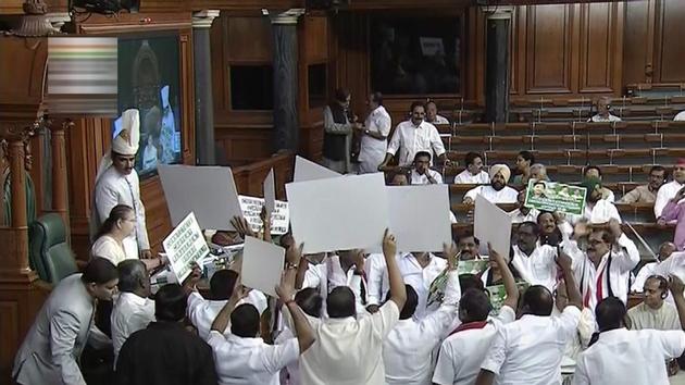 Photos: Marred by disruptions and protests, Parliament Budget session ...
