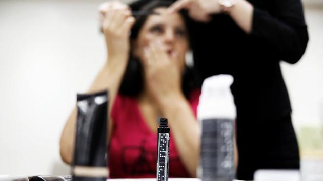 Photos: Boosting self-image with makeup courses for blind Brazilian ...