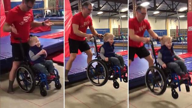 Almost 6 million views for this video of a boy in a wheelchair jumping ...