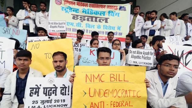 Photos: Doctors’ national strike against NMC Bill hits medical services ...