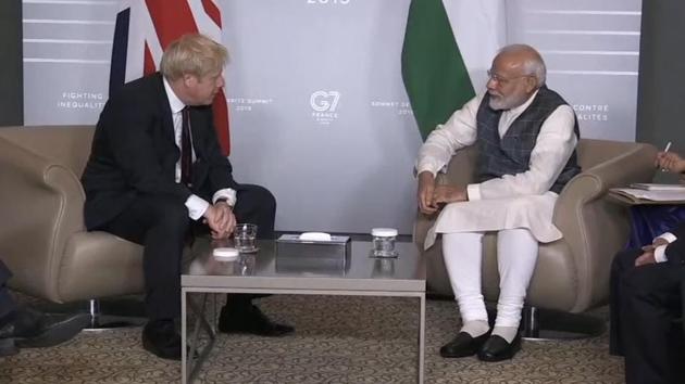 PM Modi meets Boris Johnson at G7 summit, agree to further bilateral ties | Hindustan Times